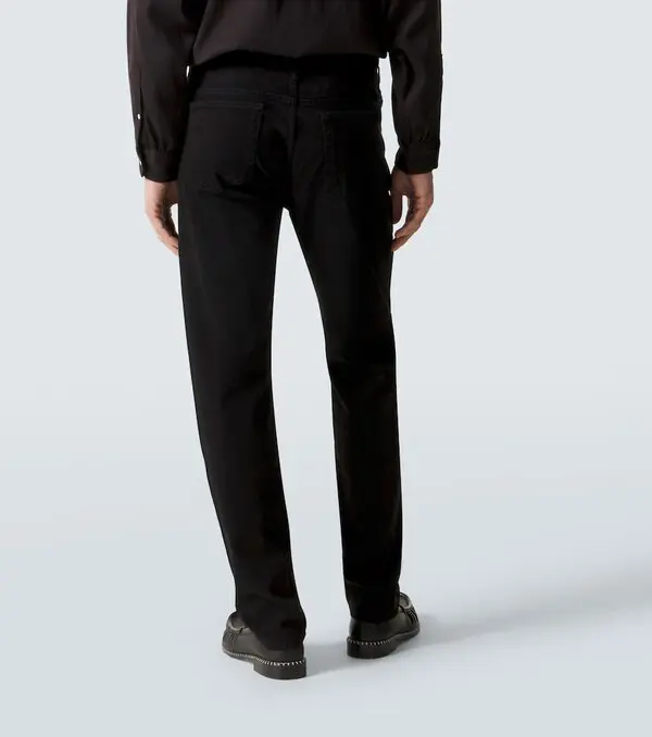 FRAME L'homme Mid-rise Slim Jeans - Black
