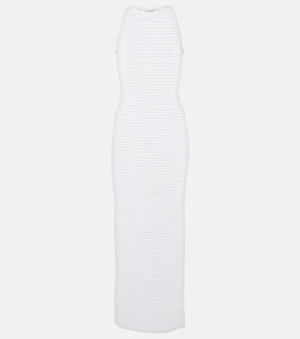Alaïa Crochet Maxi Dress - White