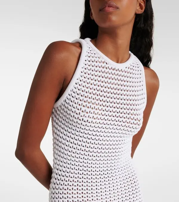 Alaïa Crochet Maxi Dress - White
