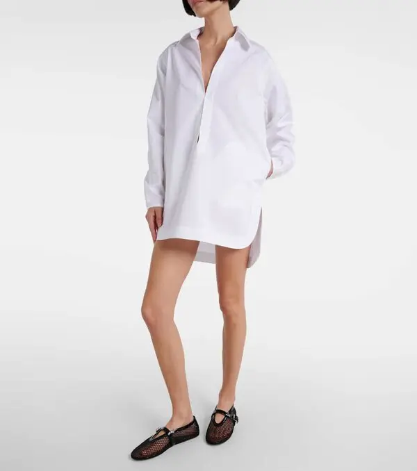 Alaïa Cotton Poplin Mini Dress