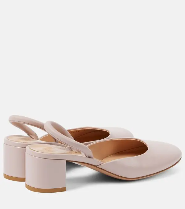 GIANVITO ROSSI Tivoli Leather Mules - Pink
