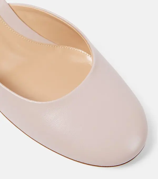 GIANVITO ROSSI Tivoli Leather Mules - Pink