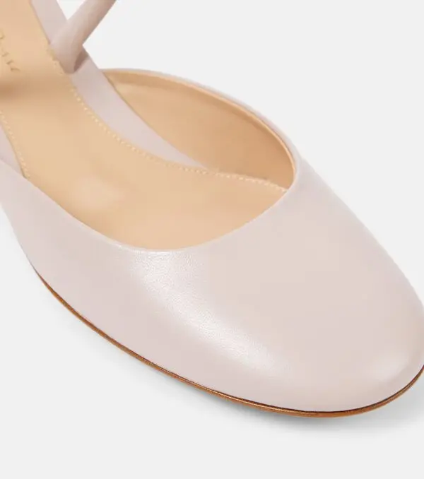 GIANVITO ROSSI Tivoli Leather Mules - Pink