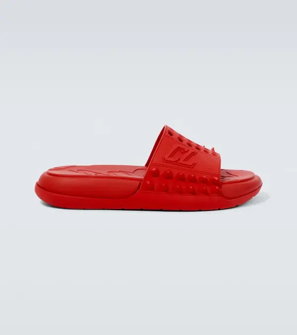 CHRISTIAN LOUBOUTIN Take It Easy Embellished Sandals - Red