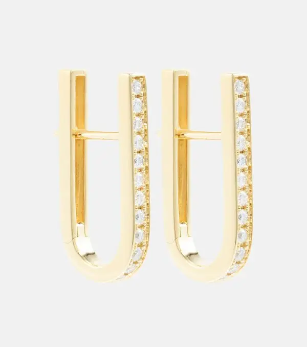 BUCHERER FINE JEWELLERY Link Earrings With Diamonds - Gold