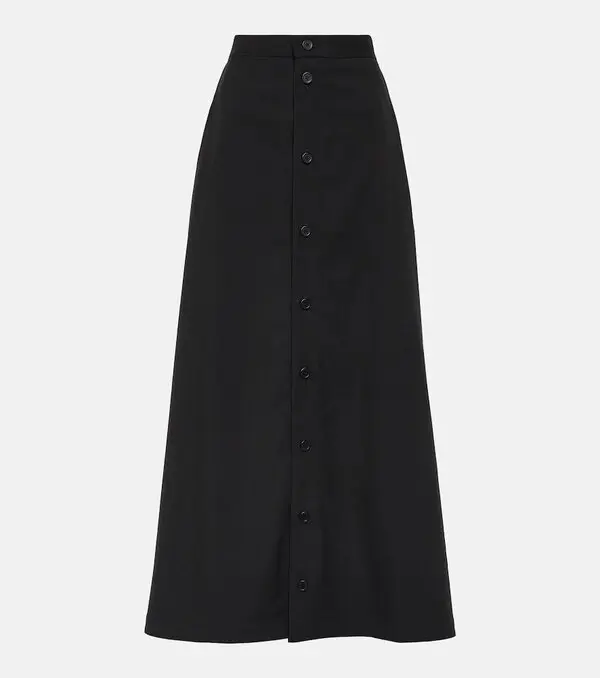 Balenciaga Wool Maxi Skirt - Black