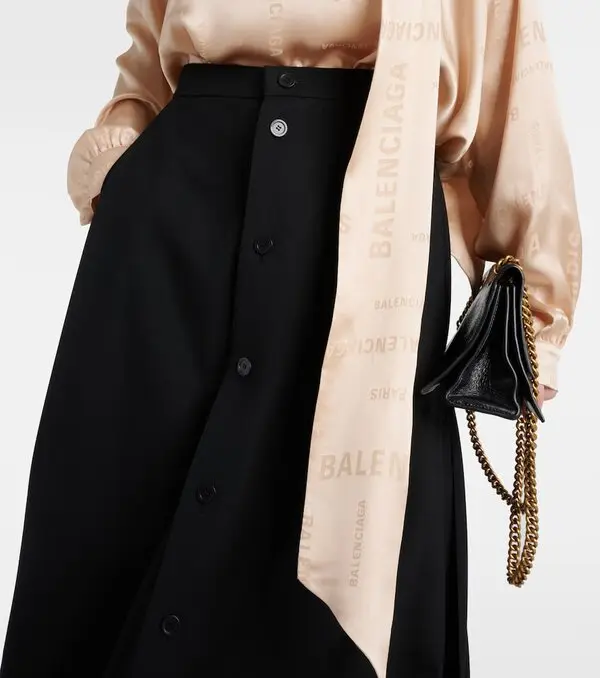Balenciaga Wool Maxi Skirt
