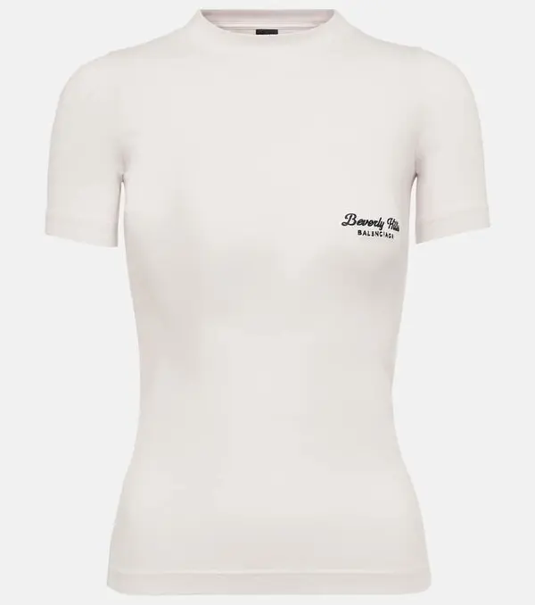 Balenciaga Beverly Hills Jersey T-shirt - White