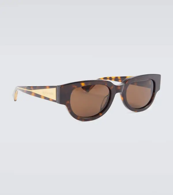 Bottega Veneta Tortoiseshell Oval Sunglasses