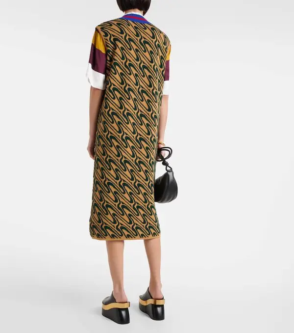 Dries Van Noten Intarsia Midi Dress