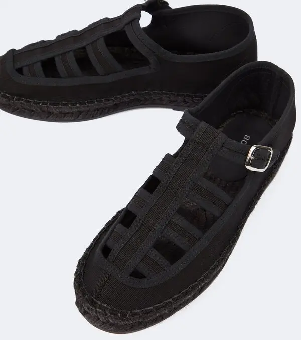 BODE Peggy Canvas Espadrilles With Buckle Ankle Strap