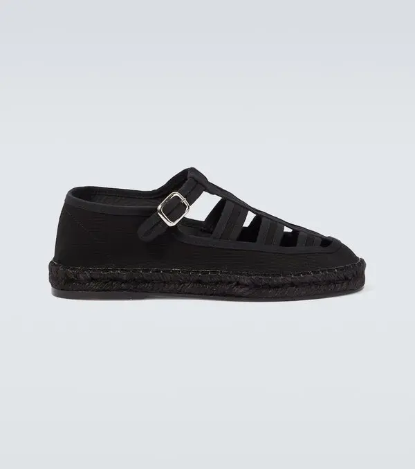 BODE Peggy Canvas Espadrilles With Buckle Ankle Strap