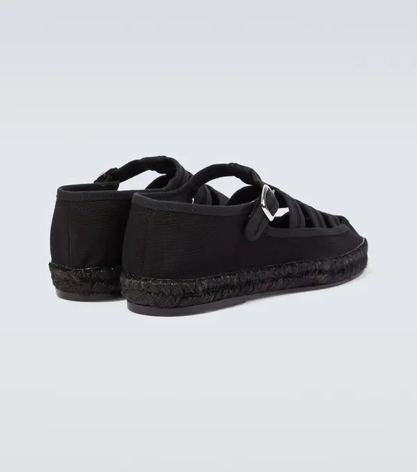 BODE Peggy Canvas Espadrilles With Buckle Ankle Strap