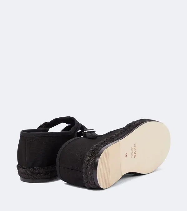 BODE Peggy Canvas Espadrilles With Buckle Ankle Strap