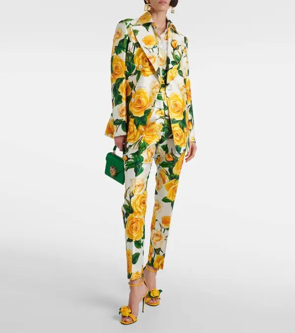 Dolce & Gabbana Turlington Floral Silk-blend Jacket