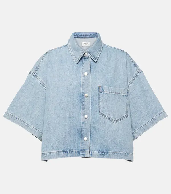 AGOLDE Rona Boxy Cropped Shirt