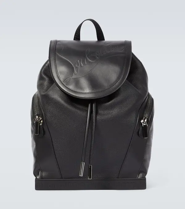 CHRISTIAN LOUBOUTIN Explorafunk Leather Backpack - Black