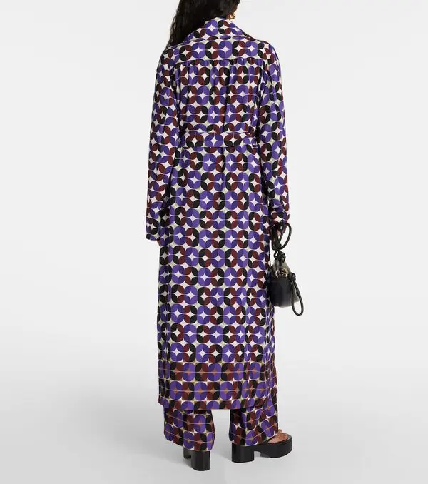 Dries Van Noten Printed Double-breasted Coat