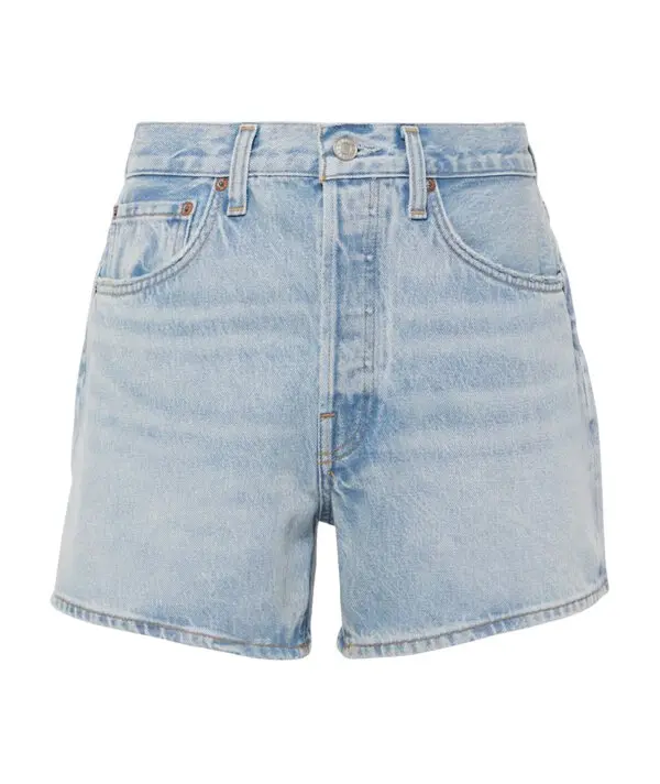 AGOLDE Parker Mid-rise Denim Shorts - Blue