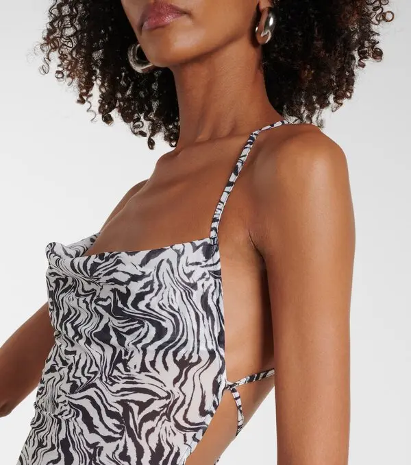 BANANHOT Sahara Zebra-print Maxi Dress
