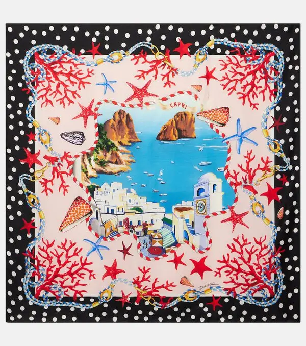 Dolce & Gabbana Capri Printed Silk Twill Scarf