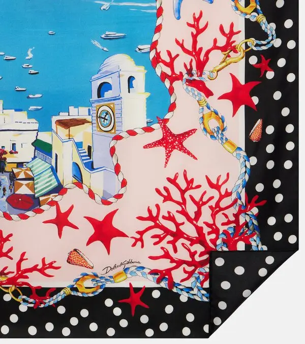 Dolce & Gabbana Capri Printed Silk Twill Scarf
