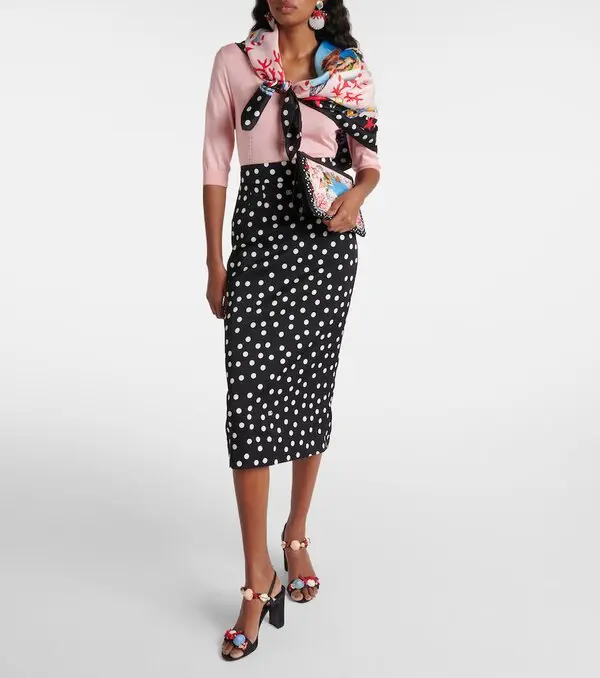 Dolce & Gabbana Capri Pointelle Silk Sweater