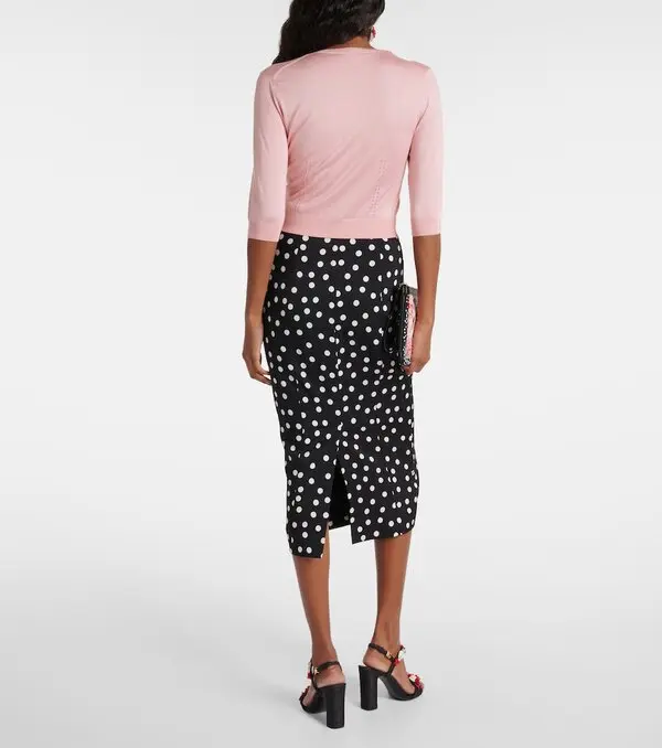 Dolce & Gabbana Capri Pointelle Silk Sweater