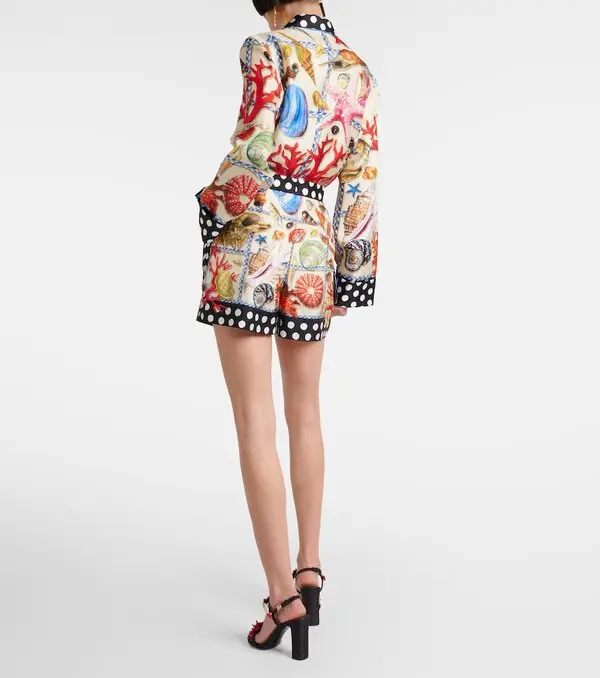 Dolce & Gabbana Capri Printed Silk Satin Shorts - Multicoloured