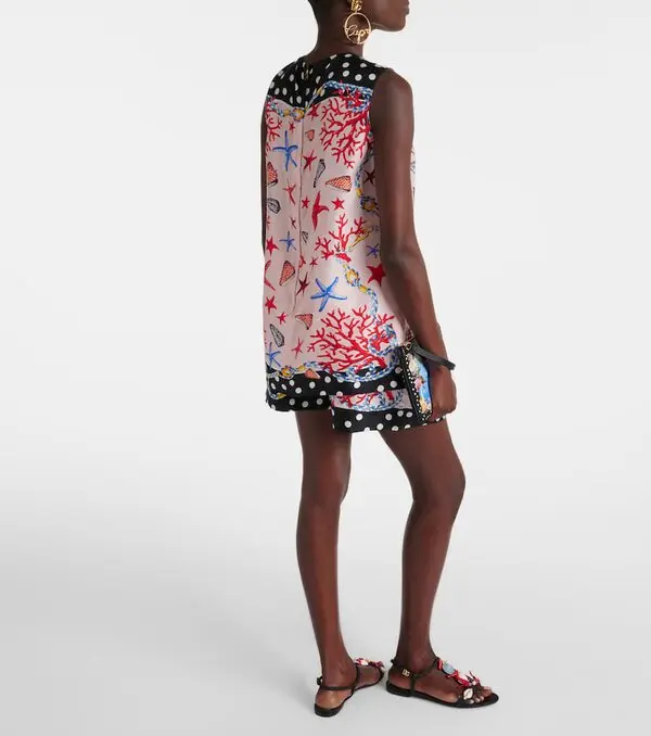 Dolce & Gabbana Capri Printed Silk Top