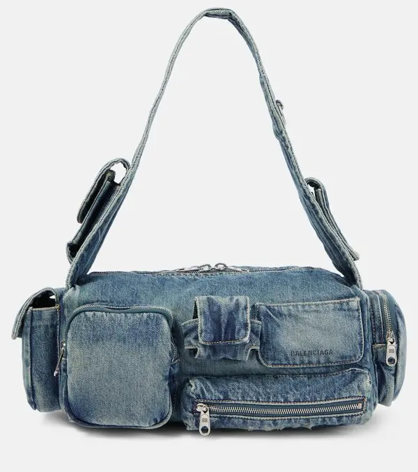 Balenciaga Superbusy Small Crossbody Bag - Blue