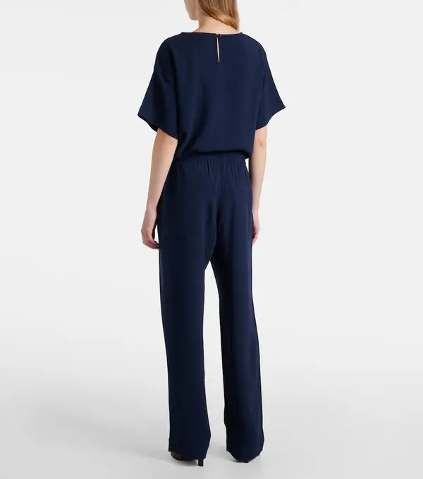 Asceno Aurelia Crêpe Straight Pants - Blue