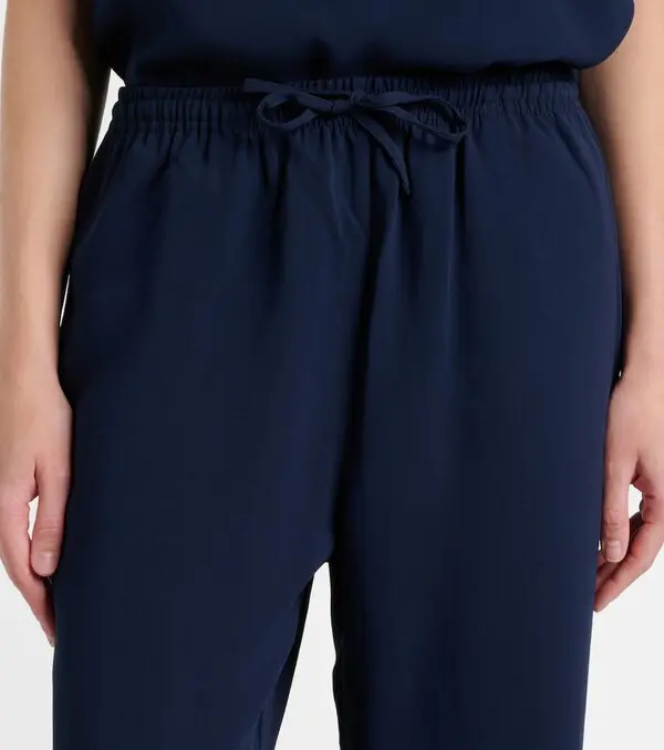 Asceno Aurelia Crêpe Straight Pants - Blue
