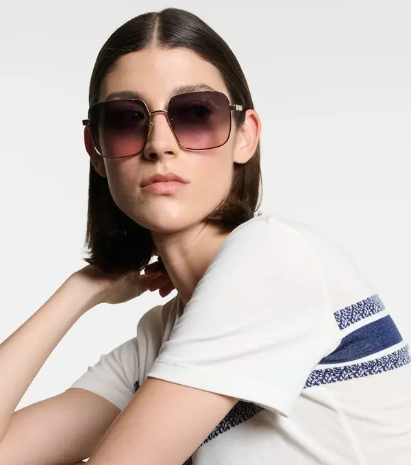 Dior Diorcannage S1u Square Sunglasses - Purple | Editorialist display picture 1