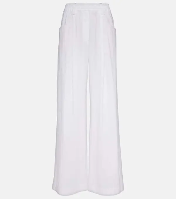 Brunello Cucinelli High-rise Wide-leg Pants - White