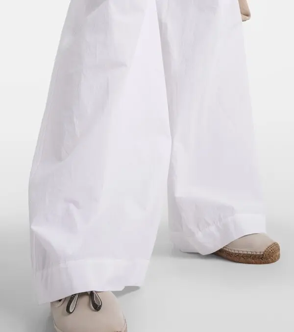 Brunello Cucinelli High-rise Wide-leg Pants - White