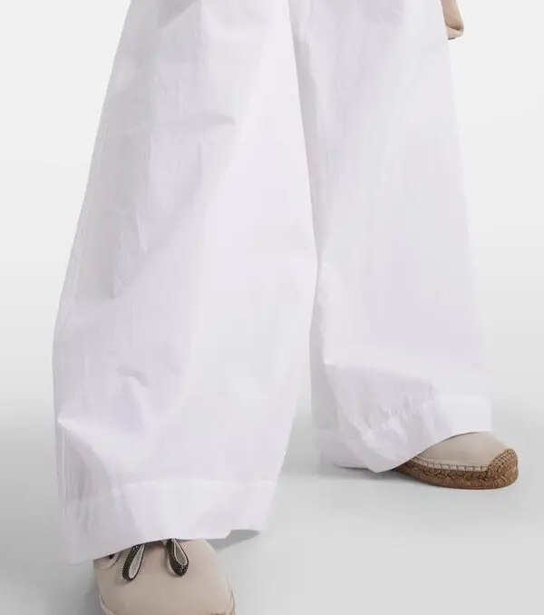 Brunello Cucinelli High-rise Wide-leg Pants - White