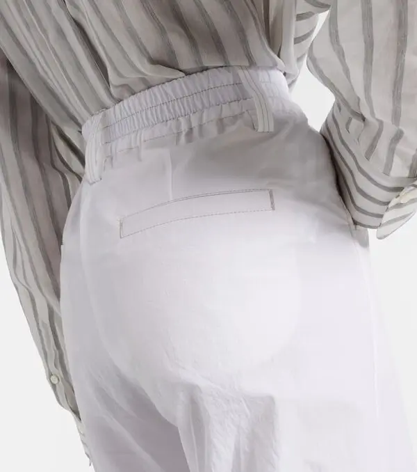 Brunello Cucinelli High-rise Wide-leg Pants - White
