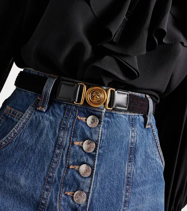 Etro Pegaso Woven Belt