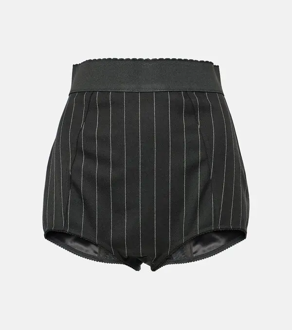 Dolce & Gabbana Pinstripe Wool-blend Shorts