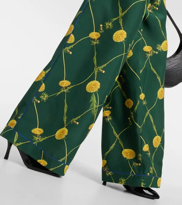 Burberry Floral Silk Pajama Pants