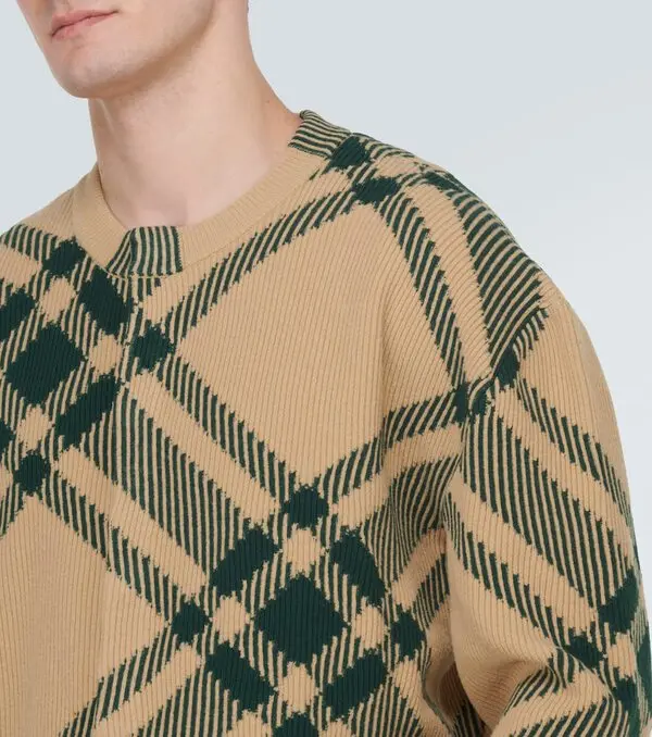 Burberry Check Wool-blend Cardigan