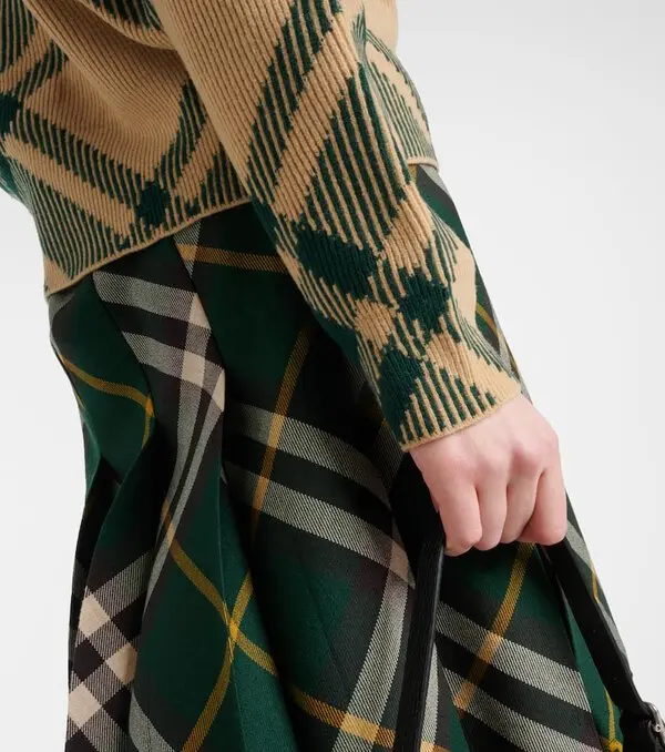 Burberry Check Wool-blend Cardigan