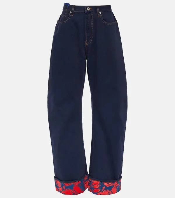 Burberry High-rise Wide-leg Jeans - Blue