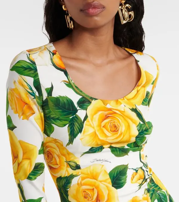 Dolce & Gabbana Floral Silk-blend Midi Dress - Multicoloured