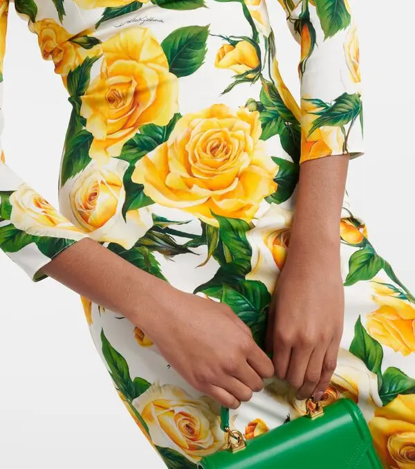 Dolce & Gabbana Floral Silk-blend Midi Dress - Multicoloured