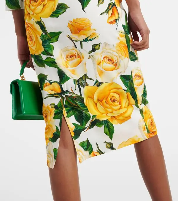 Dolce & Gabbana Floral Silk-blend Midi Dress - Multicoloured