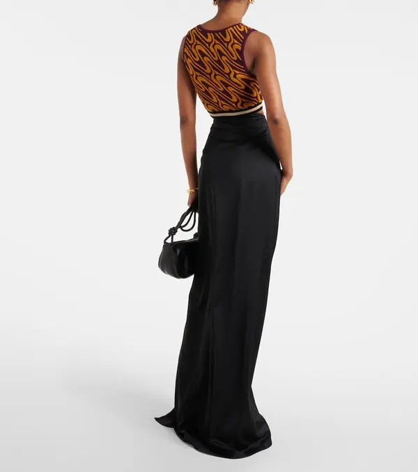 Dries Van Noten Jacquard Crop Top