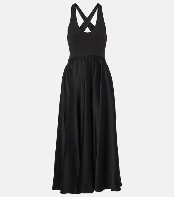 Alaïa Cotton-blend Midi Dress - Black