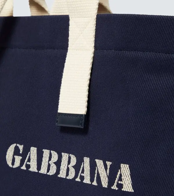 Dolce & Gabbana Logo Leather-trimmed Tote Bag